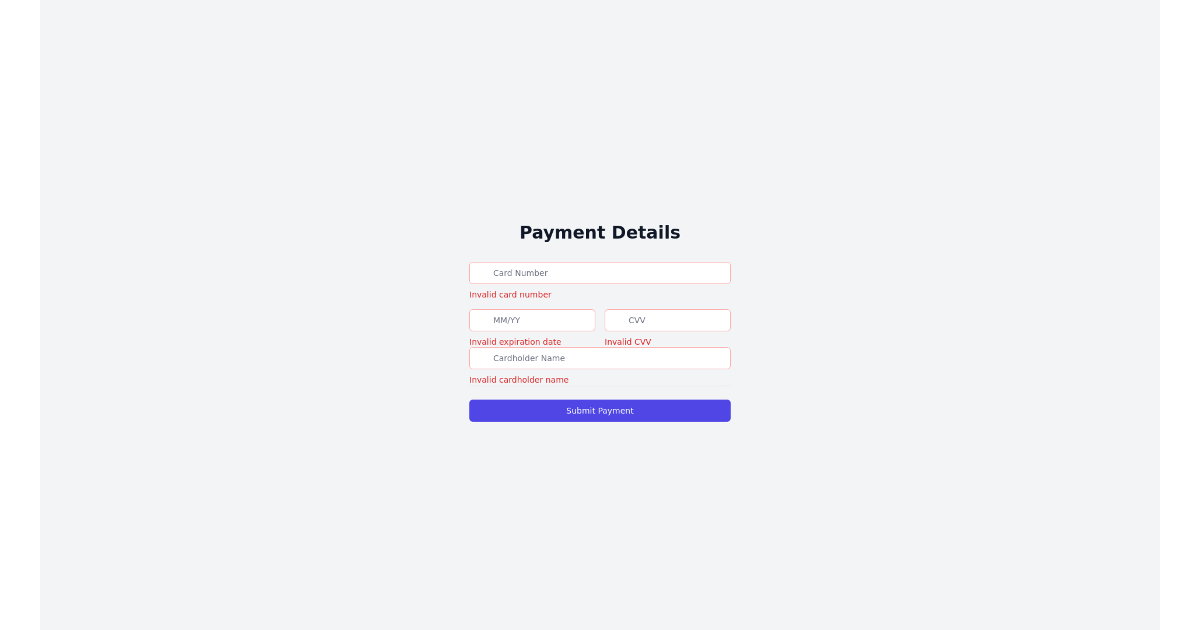 Payment Form - Free React, Tailwind Component