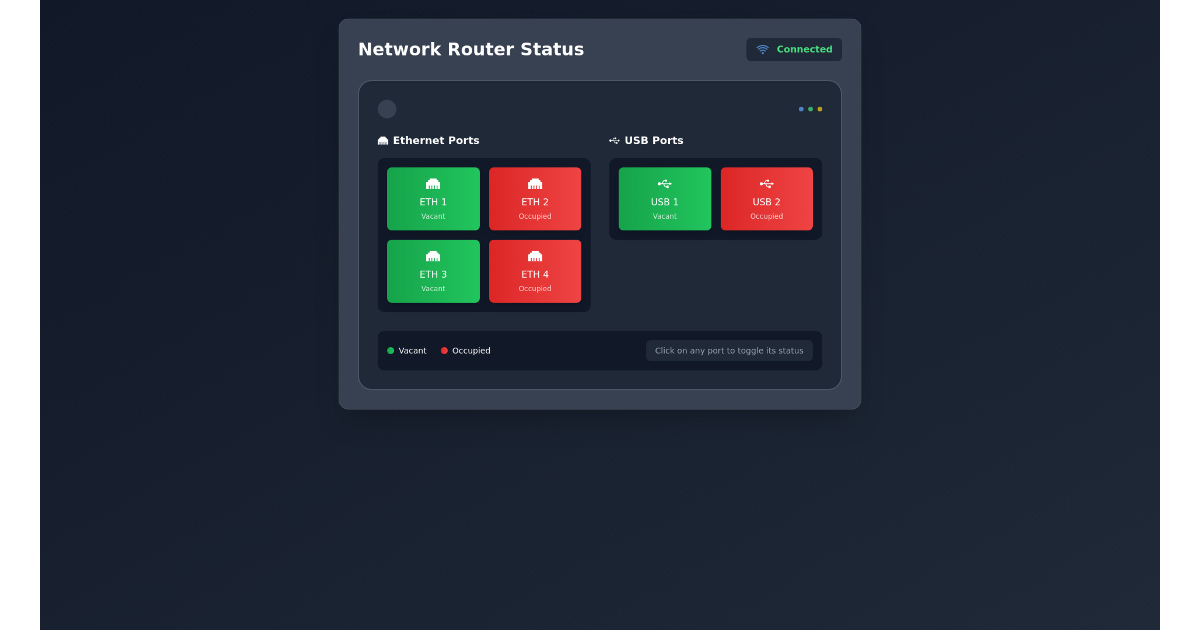Network Router - Free React, Tailwind Component