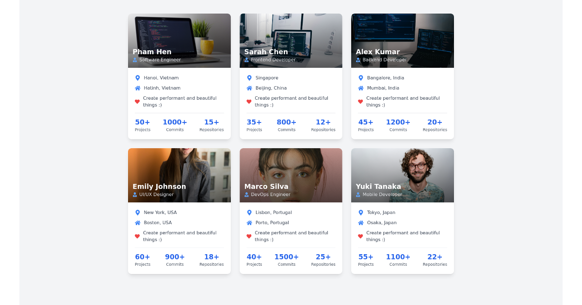 Developer Portfolio - Free React, Tailwind Component