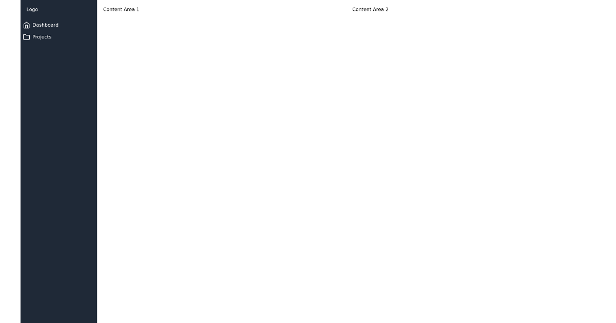 Sidebar With Content Layout - Free React, Tailwind Component
