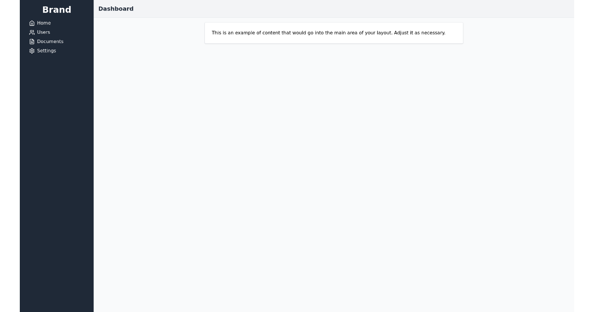 Sidebar Layout - Free React, Tailwind Component
