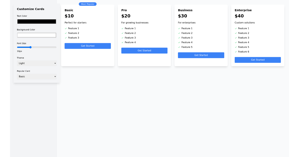 Default Component - Free React, Tailwind Component