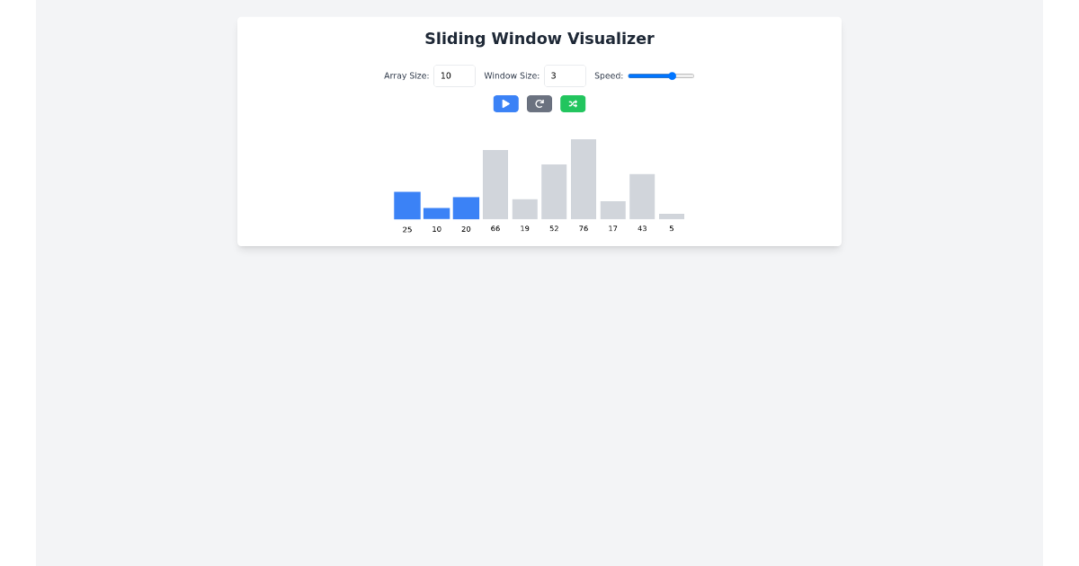 Sliding Window Visualizer - Free React, Tailwind Component