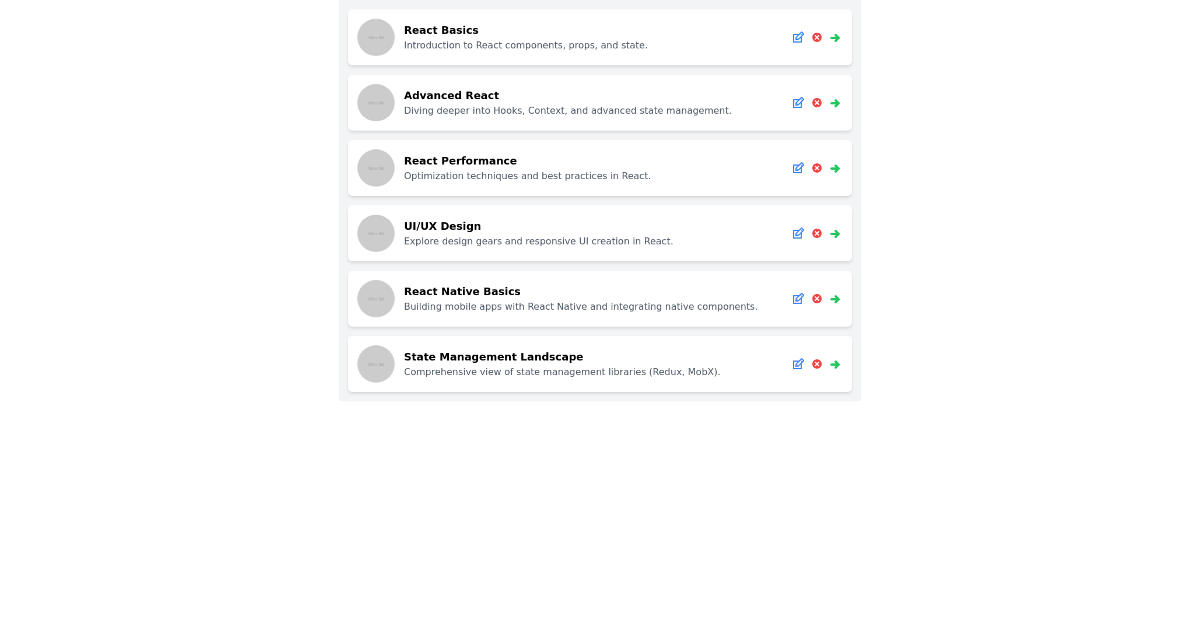 Item Stack List - Free React, Tailwind Component