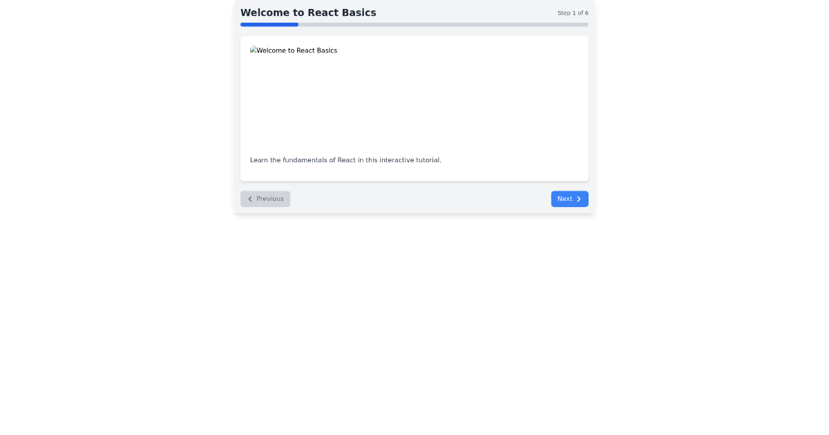 Step by Step Tutorial - Free React, Tailwind Component