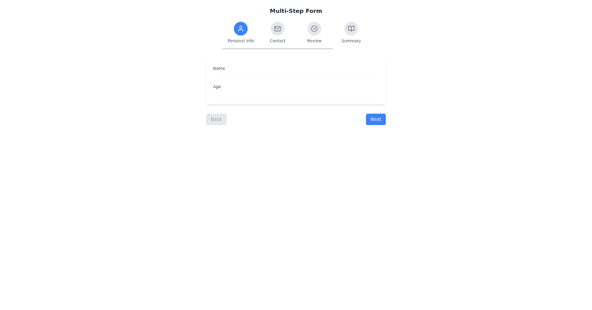 Customizable React Stepper with Tailwind CSS