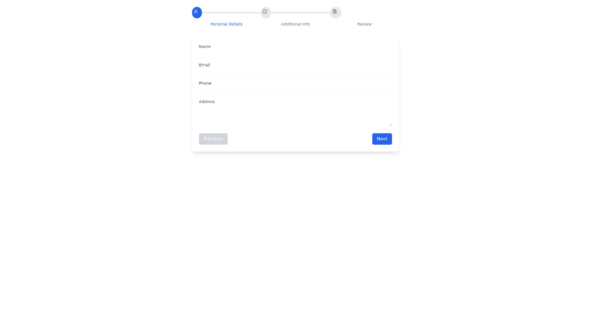 Create a React Stepper with Validation, Animation, and Confetti Effects | Tailwind UI