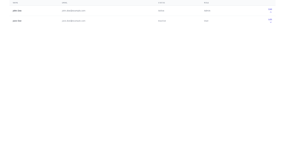 Data Table - Free React, Tailwind Component