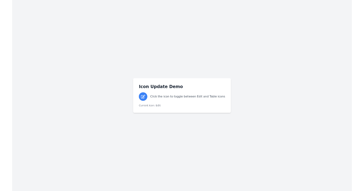 Icon Update Component - Free React, Tailwind Component