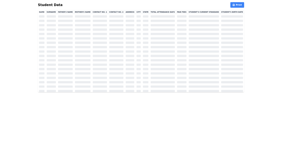 React Table Component With Skeleton Loader Tailwind Ui