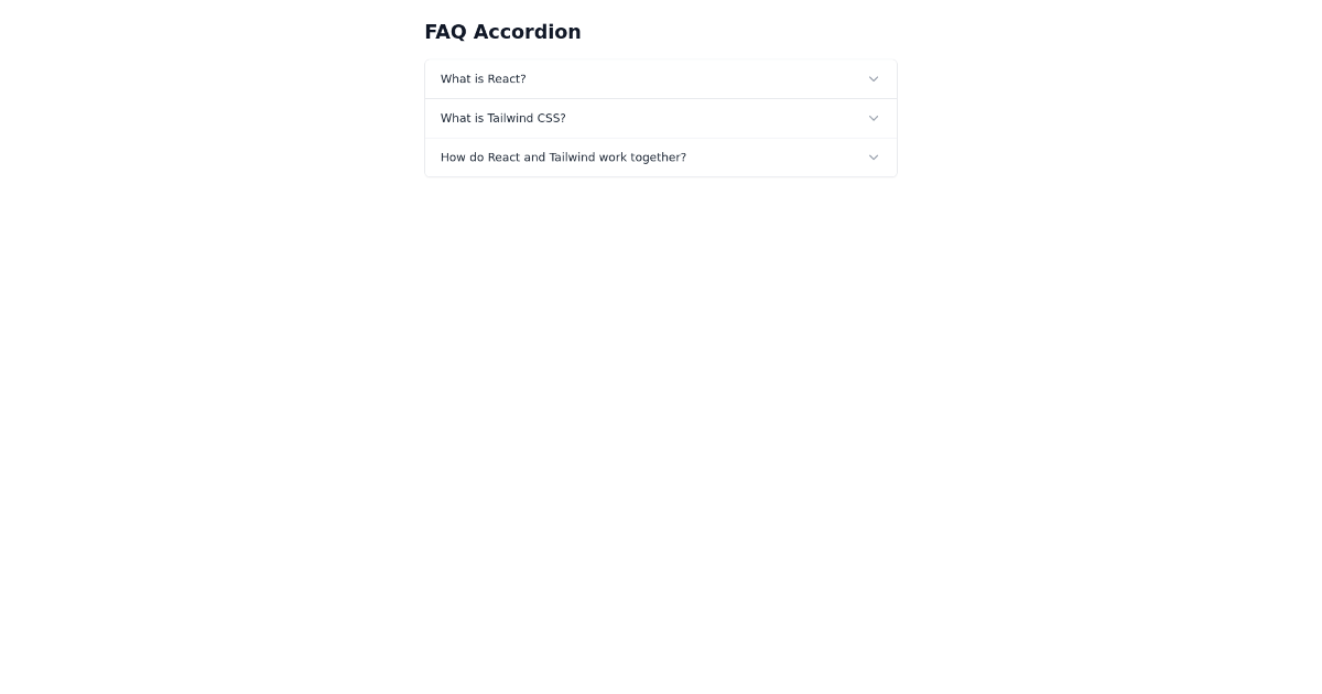 Accordion Item Free React Tailwind Component