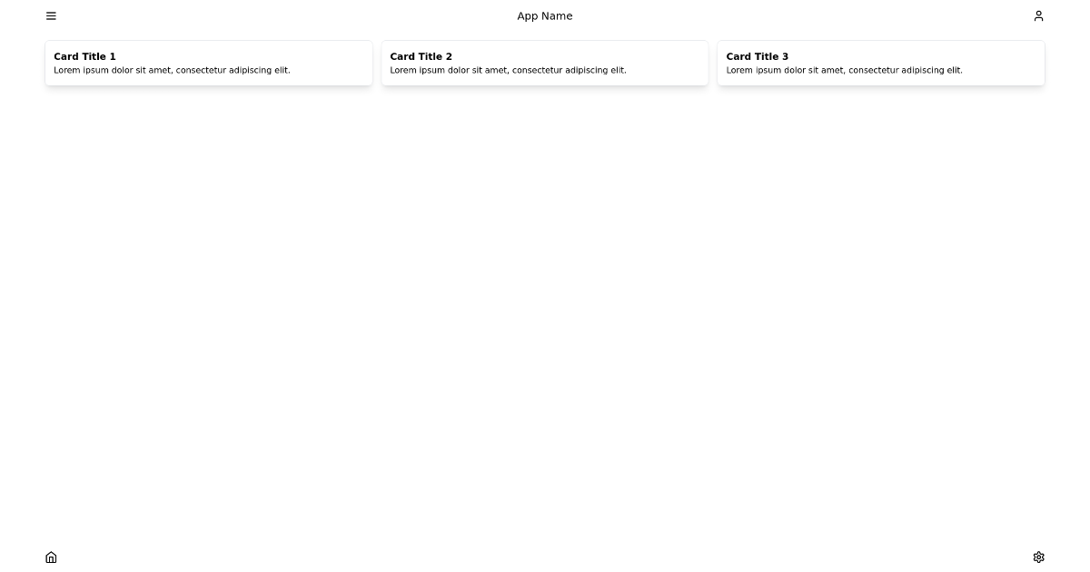 Responsive React Tailwind App Layout with AppBar, Sidebar, and Footer