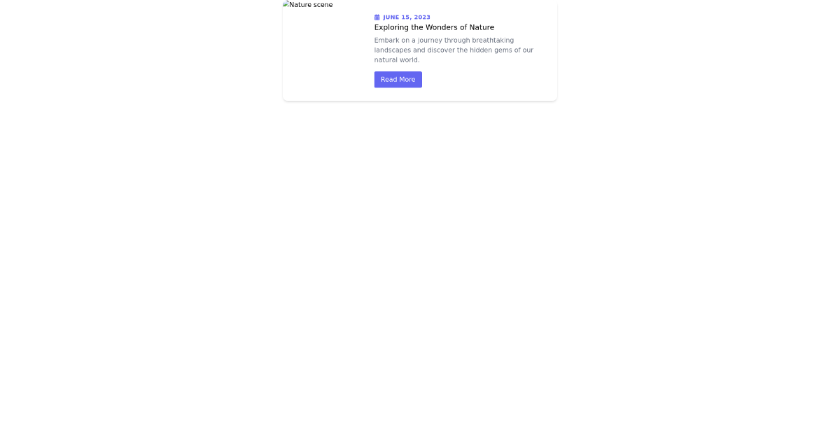 Card With Title and Date - Free React, Tailwind Component