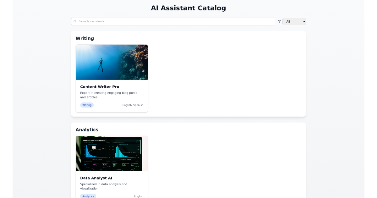 Assistants - Free React, Tailwind Component