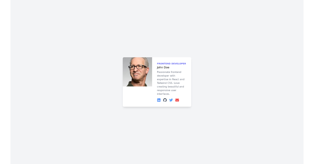 Profile Card - Free React, Tailwind Component