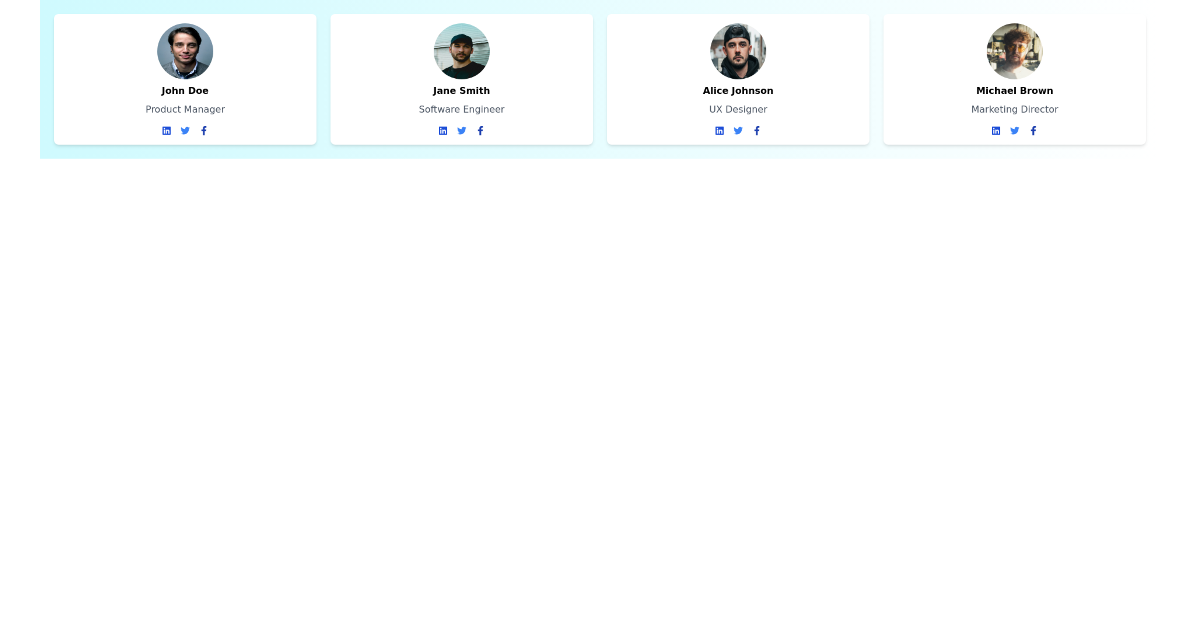 Profile Card Grid - Free React, Tailwind Component