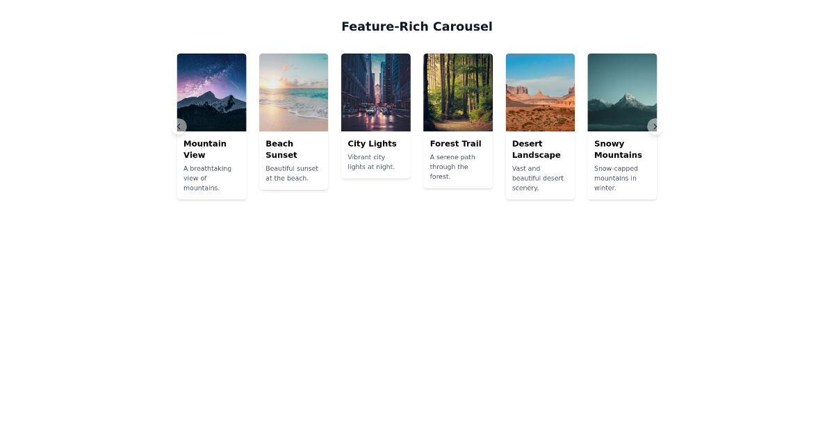 Carousel - Free React, Tailwind Component