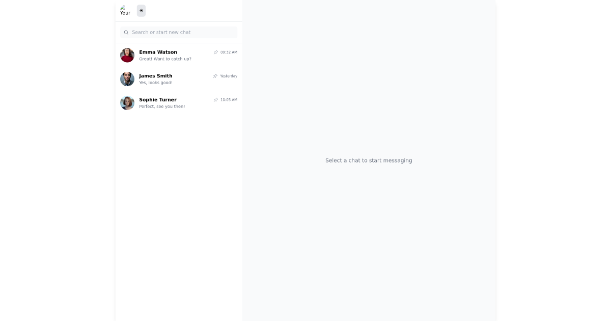 Whats App Clone - Free React, Tailwind Component