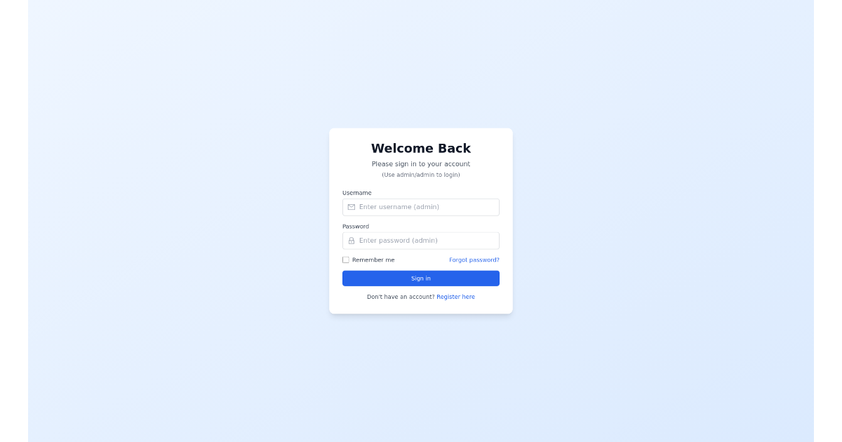 Default Component - Free React, Tailwind Component