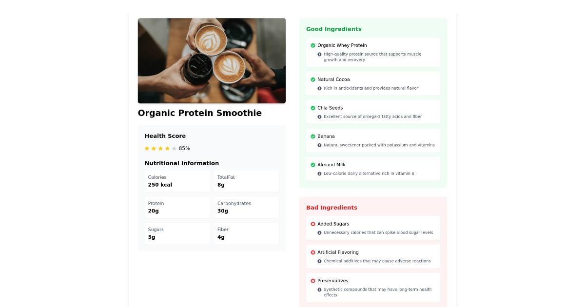 Product Information - Free React, Tailwind Component