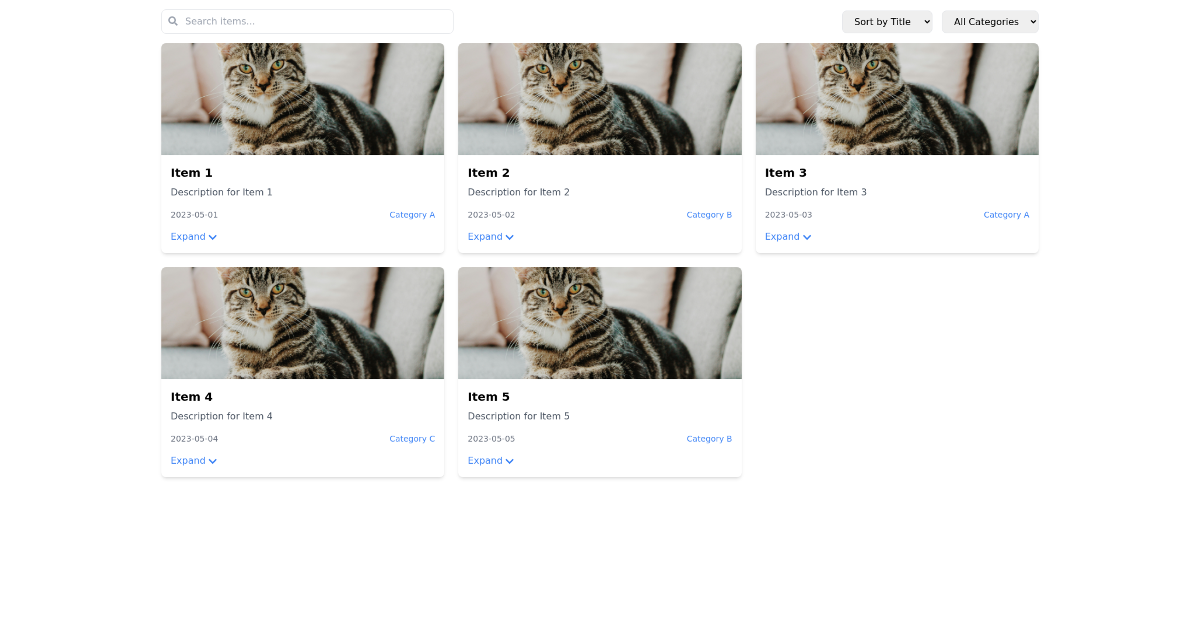 List Info - Free React, Tailwind Component
