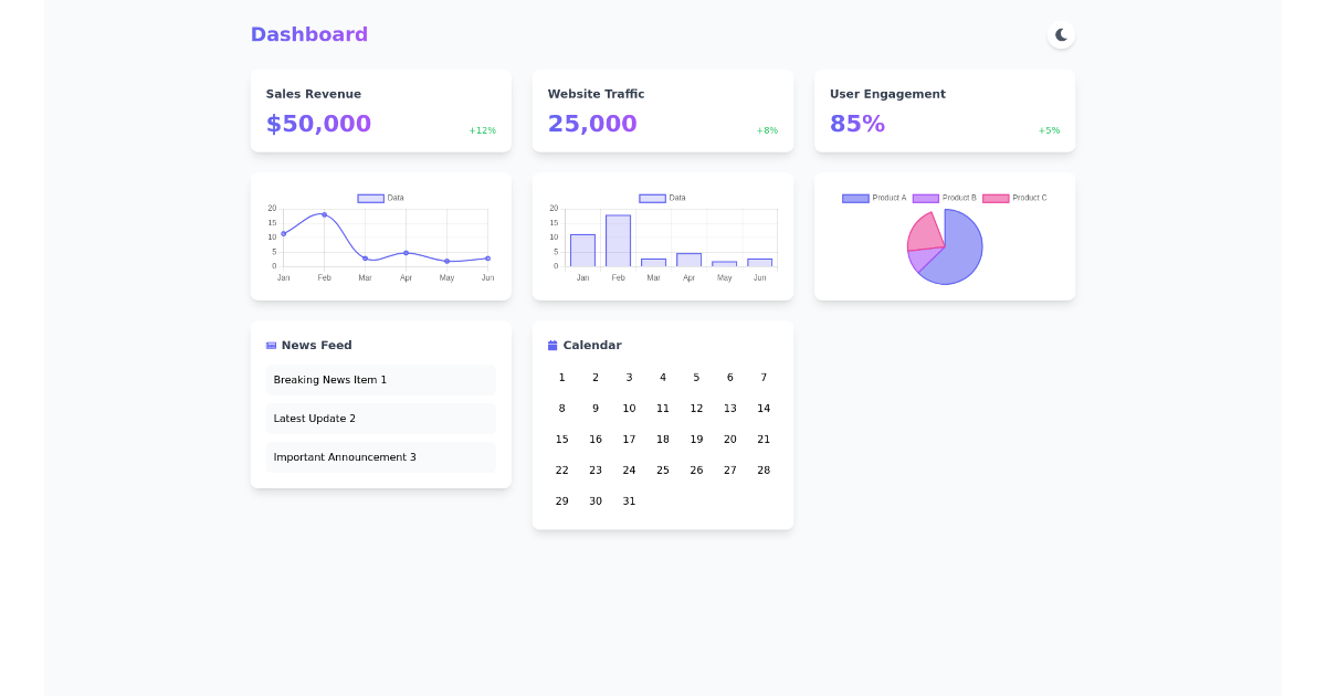 Dashboard - Free React, Tailwind Component