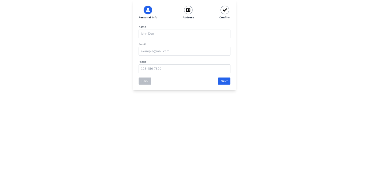 Steps - Free React, Tailwind Component