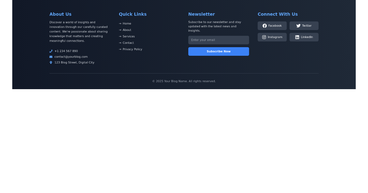 Footer - Free React, Tailwind Component