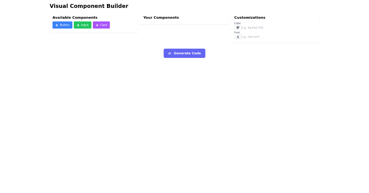 Component Builder - Free React, Tailwind Component