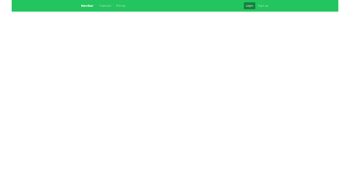 Green Background Navbar - Free React, Tailwind Component