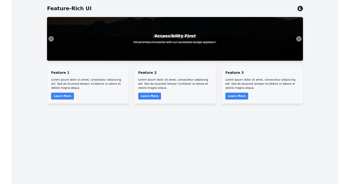 Feature Rich Component - Free React, Tailwind Component