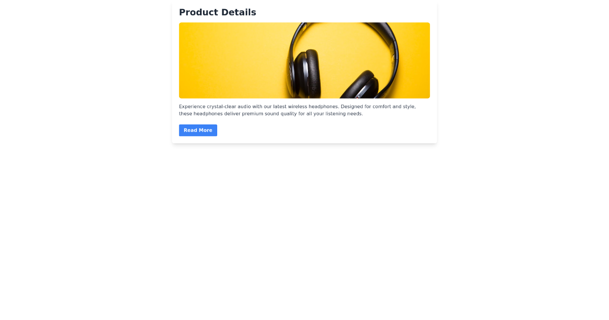 Detail Page Free React Tailwind Component