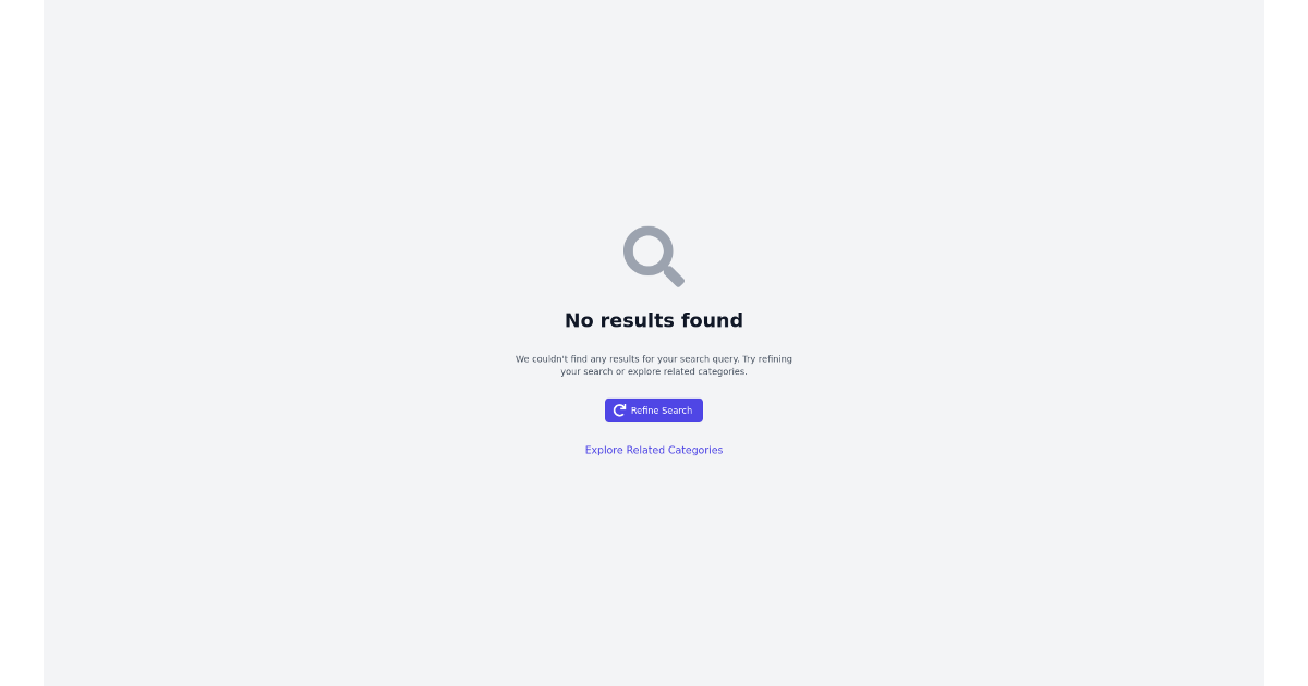 Empty Search State - Free React, Tailwind Component