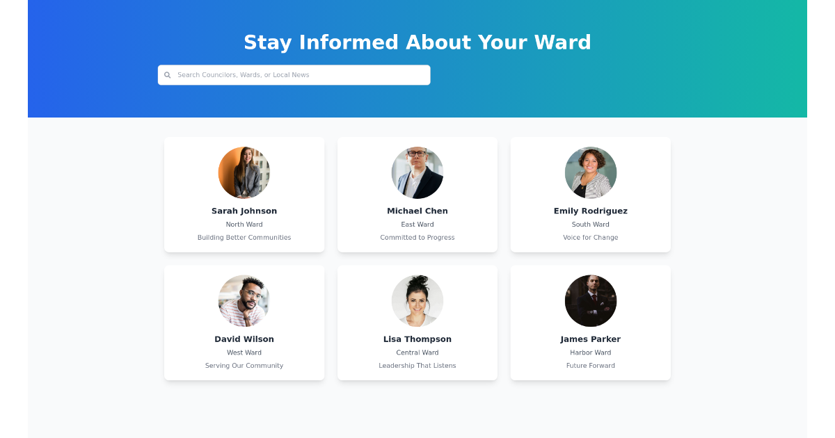 Dummy Councilors - Free React, Tailwind Component