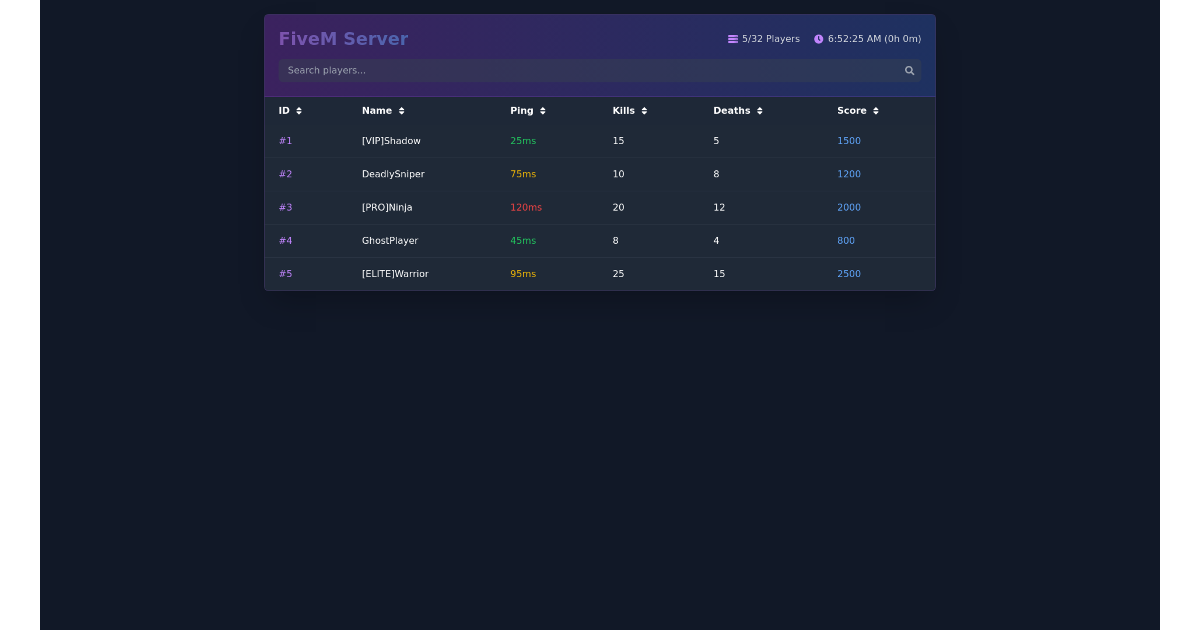 Dummy Players - Free React, Tailwind Component