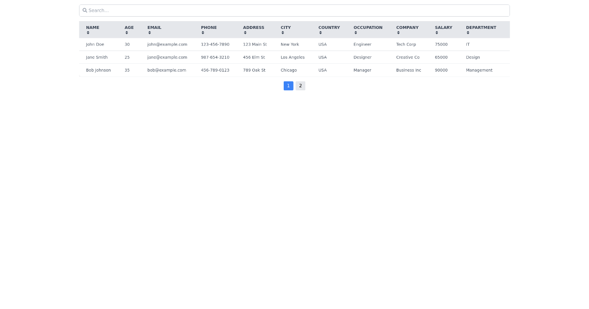 Table - Free React, Tailwind Component