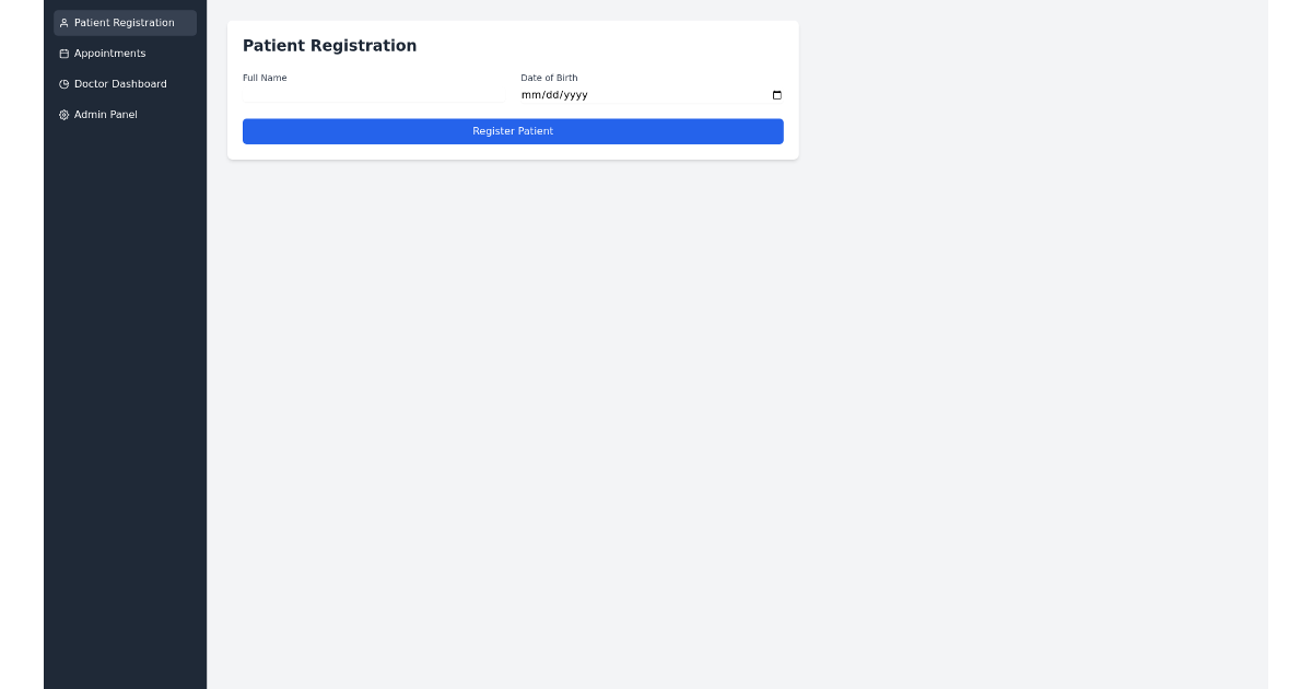 Clinic Management System - Free React, Tailwind Component