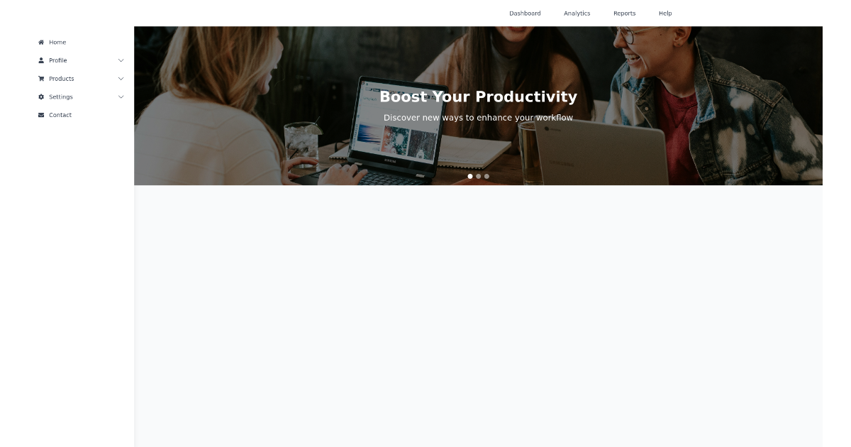 Index Page - Free React, Tailwind Component