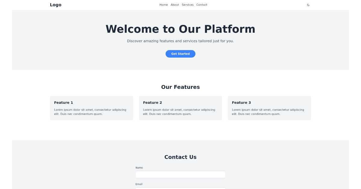 Header - Free React, Tailwind Component