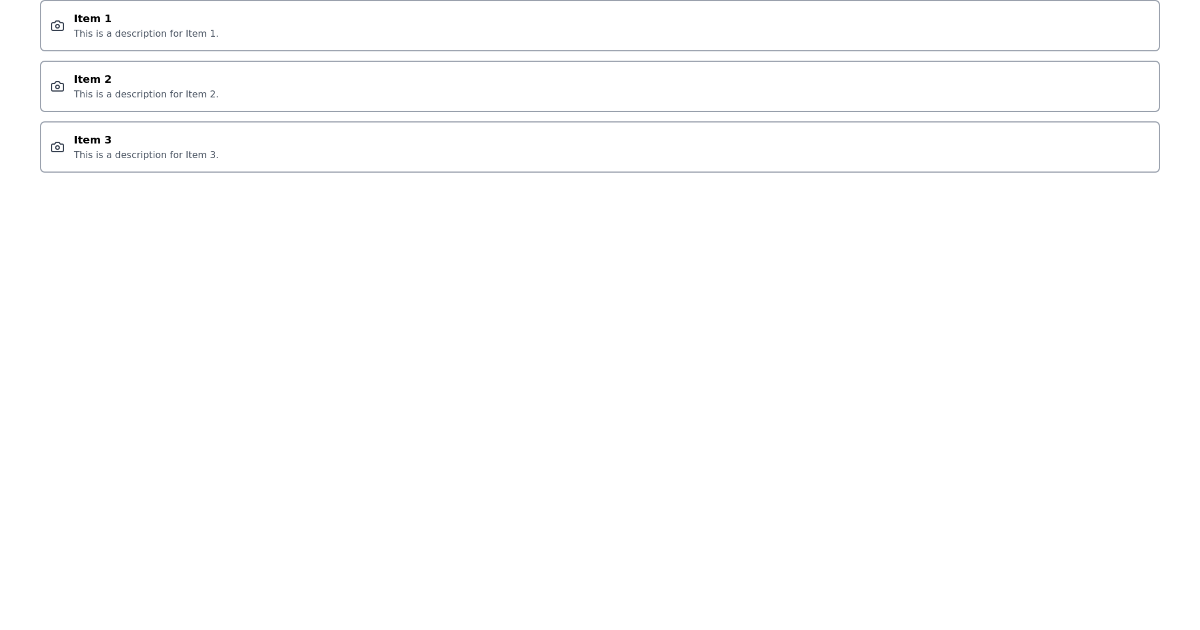 Bordered Item Card - Free React, Tailwind Component
