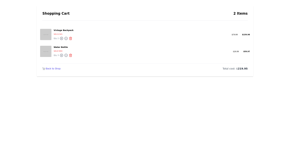 Checkout Line Item - Free React, Tailwind Component