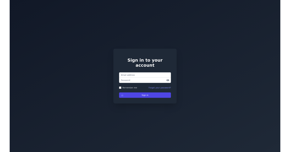 Login Page - Free React, Tailwind Component