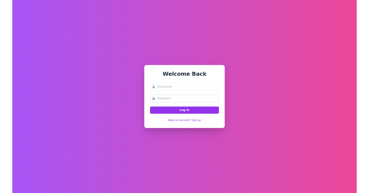 Login Signup Page - Free React, Tailwind Component