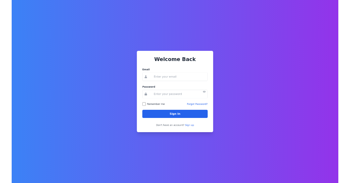 Login Page - Free React, Tailwind Component