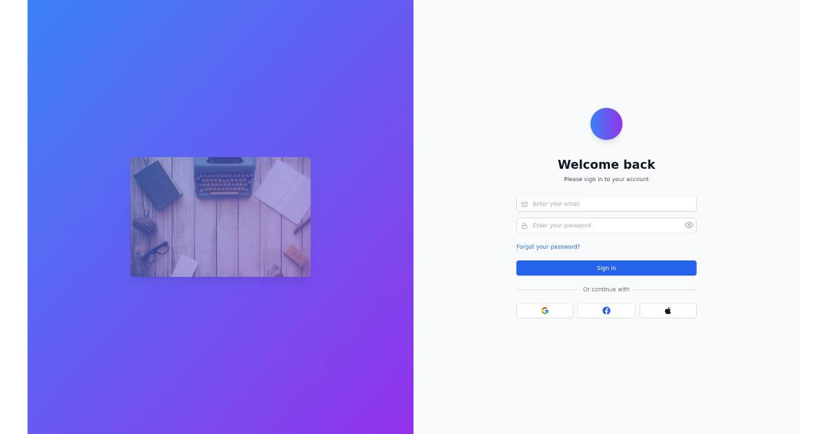 Login Page - Free React, Tailwind Component