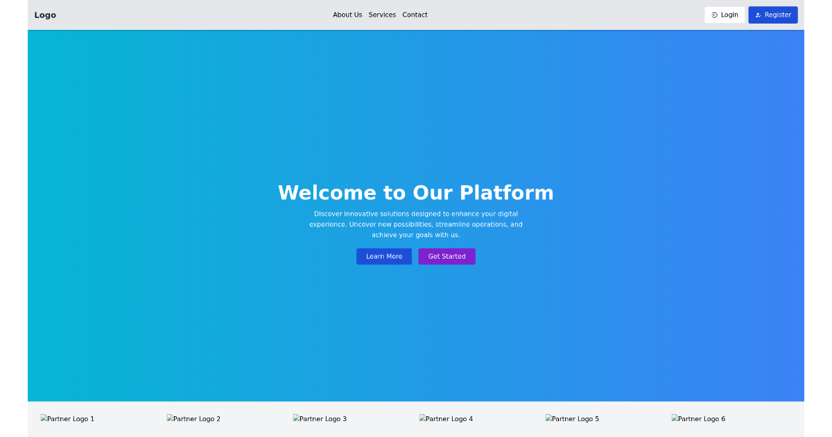 Hero With Navigation - Free React, Tailwind Component