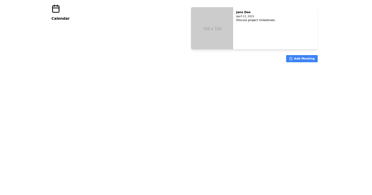 Meeting Details Card - Free React, Tailwind Component