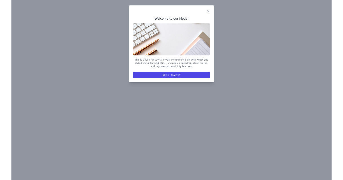 Modal - Free React, Tailwind Component