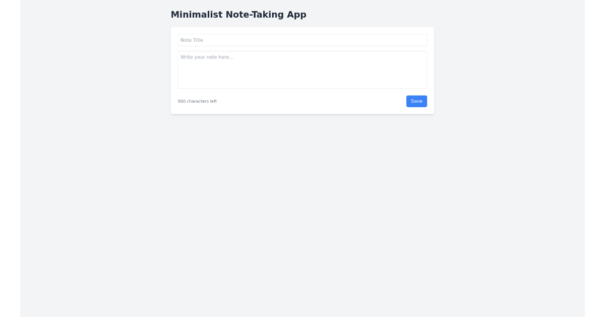 Note Taking App - Free React, Tailwind Component