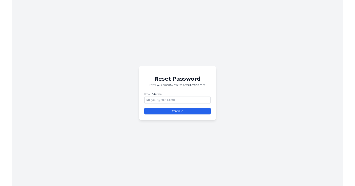 Password Reset Free React Tailwind Component